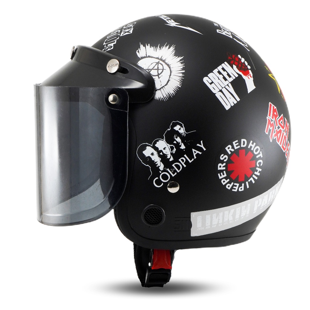Jual R-SIX HELM BOGO DEWASA SUDAH SNI MOTIF KEKINIAN | Shopee Indonesia