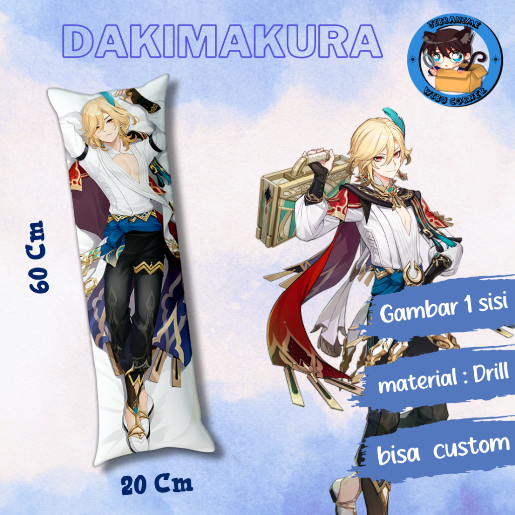 Jual dakimakura / guling ANIME Kaveh GENSHIN IMPACT / ukuran 20x60cm ...