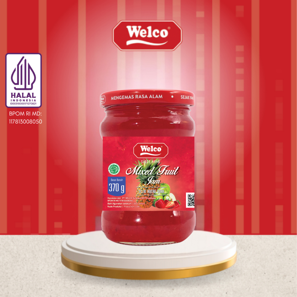 Jual Selai Mixed Fruit Welco 370 gr/ Mixed fruit Jam Welco 370 gr ...
