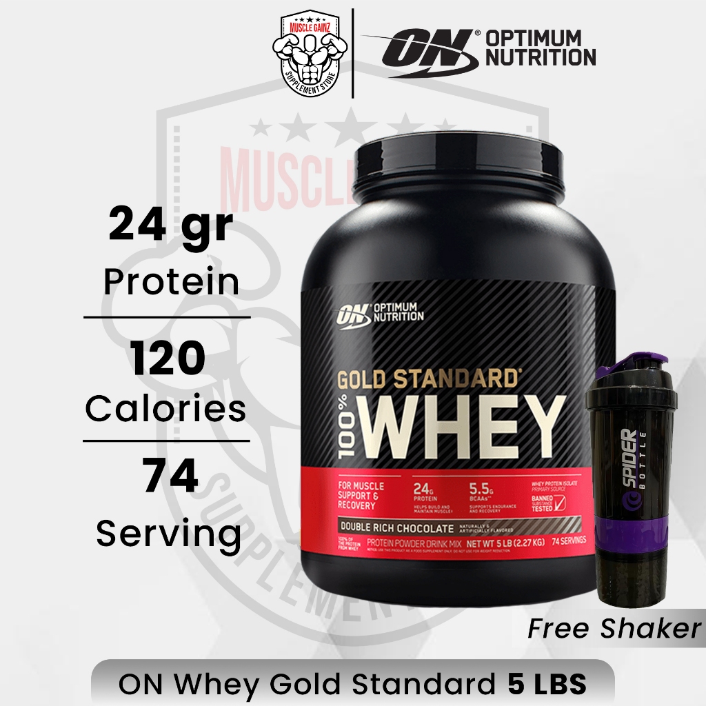 Jual Optimum Nutrition Whey Gold Standard 5lbs ON WGS Whey Protein Isolate Blend Iso Blend ...
