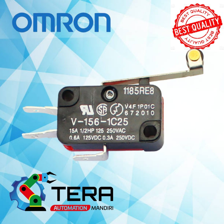 Jual V-156-1C25 Micro Limit Switch Long Hinge Roller Micro switch 10 PCS READY STO | Shopee ...