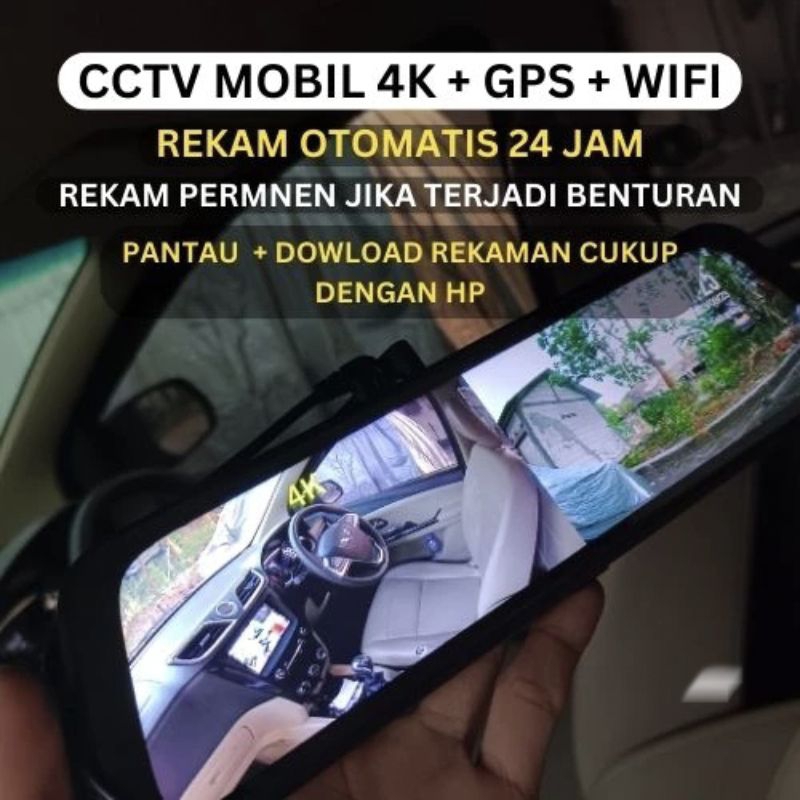 Jual CCTV Mobil Dashcam 4K Wifi Plus Aplikasi Hp Kamera Depan Belakang ...