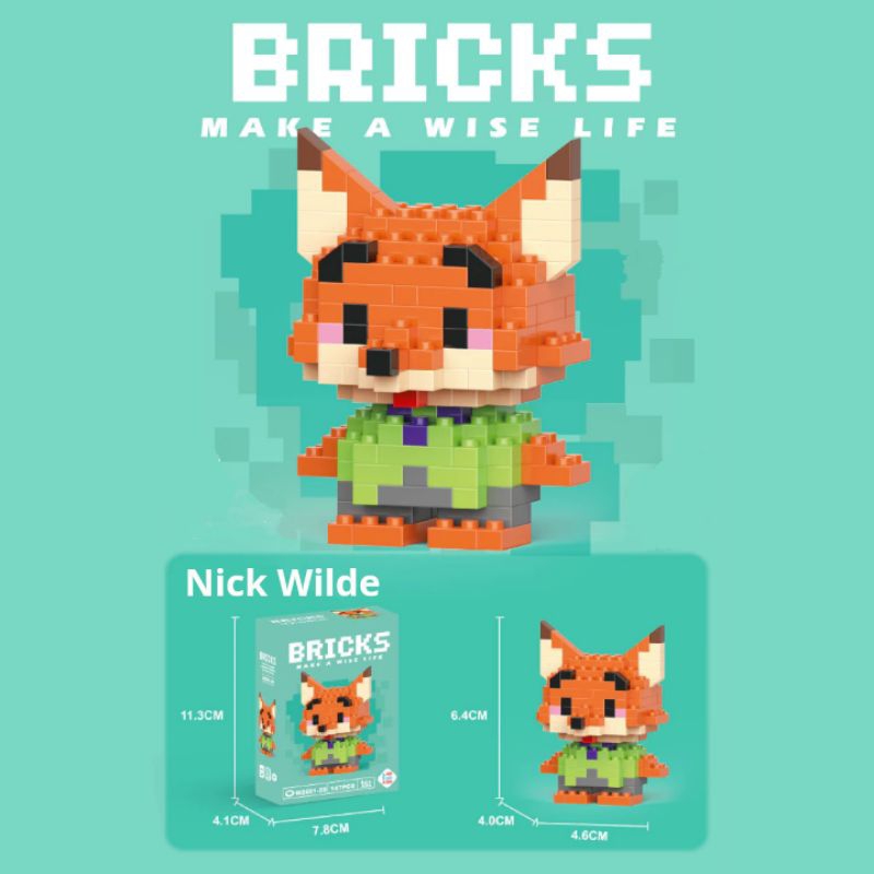 Jual Bricks Karakter Mainan Menyusun Nano Blok Permainan Anak Edukatif ...