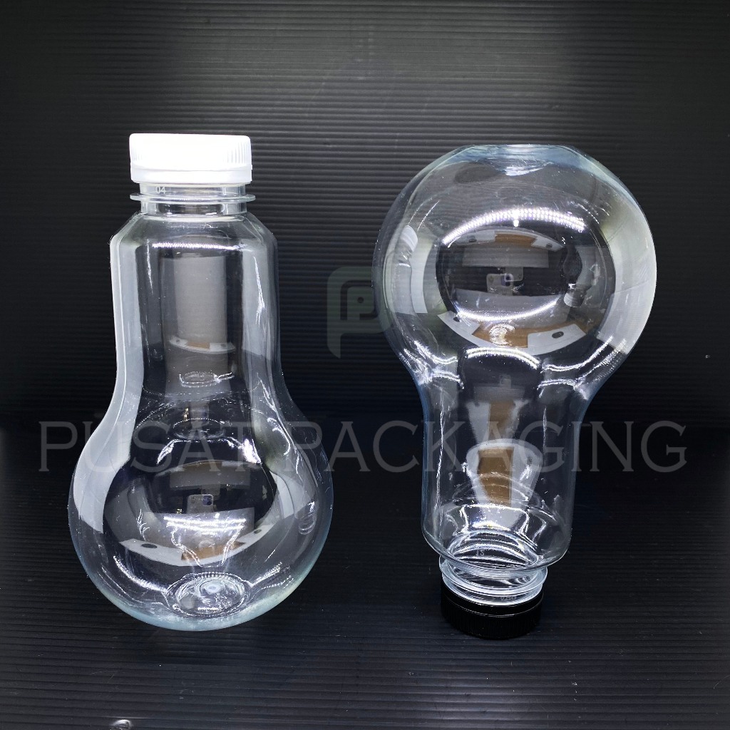 Jual Botol Bohlam 300ml Plastik PET Botol Lampu Kemasan Minuman 300 ml ...