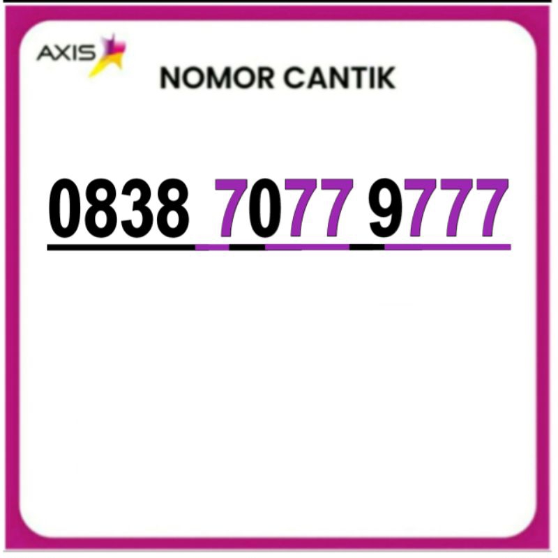 Jual kartu axis - nomor cantik axis 4g 7777 777 | Shopee Indonesia