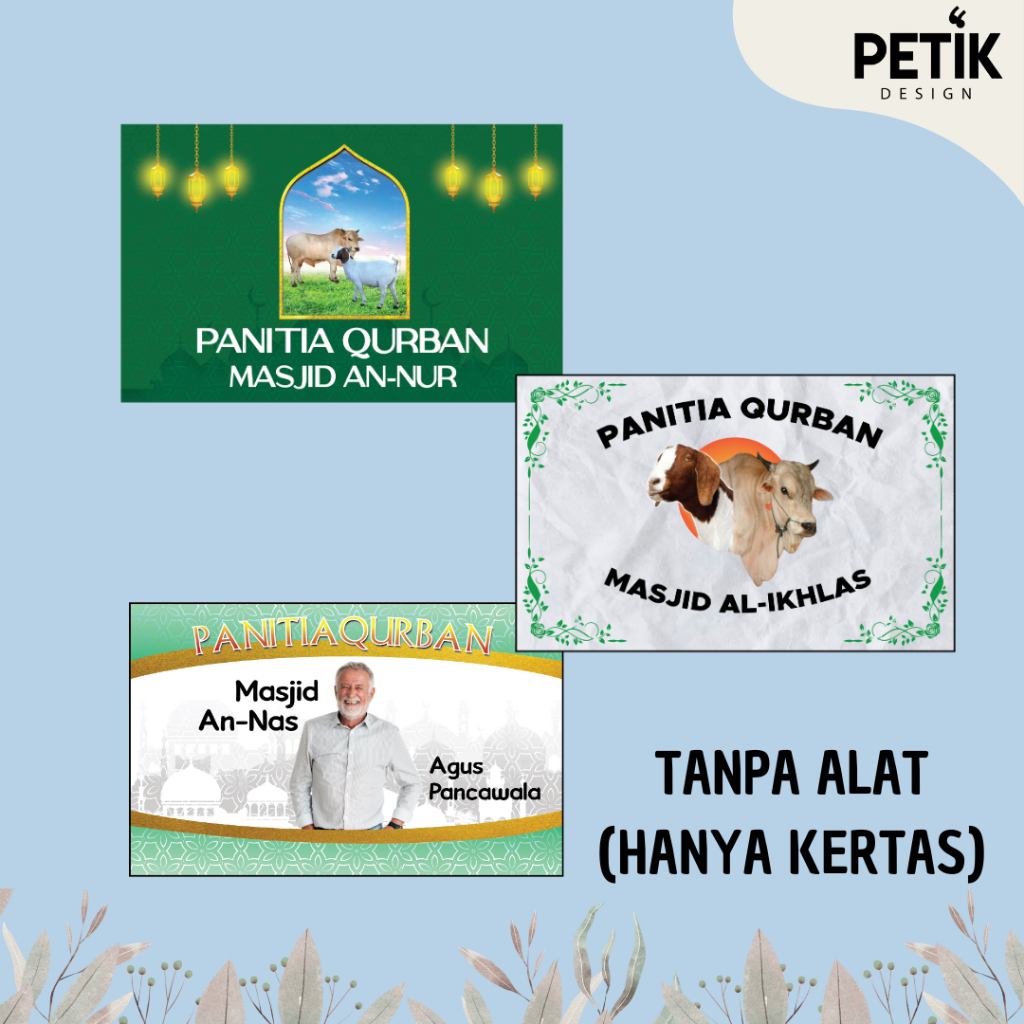 Jual Paket Name Tag Tanda Pengenal Panitia Qurban Idul Adha | Shopee ...