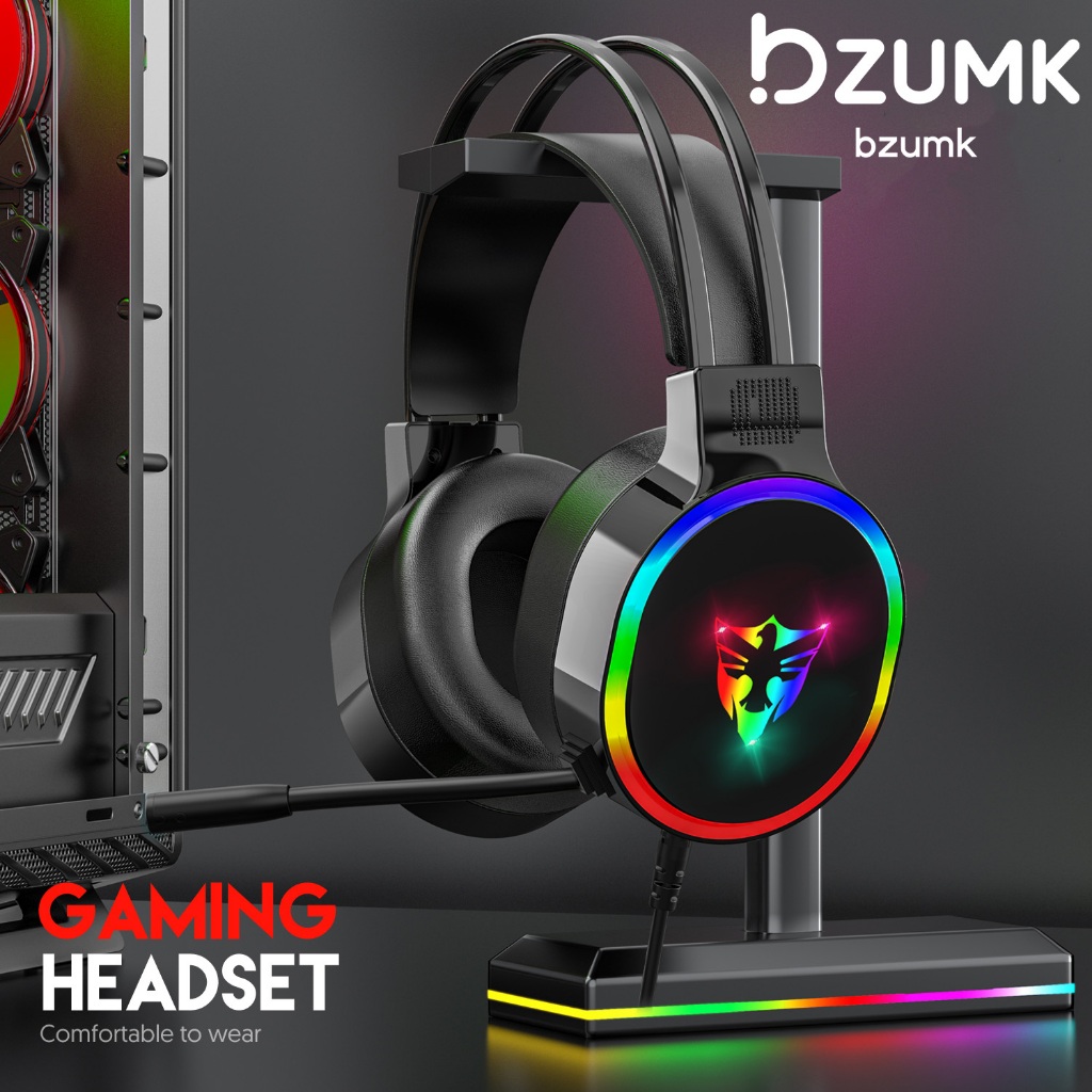 Jual Bzumk G607 Headset bando besar Gaming hadset with Microphone noise ...
