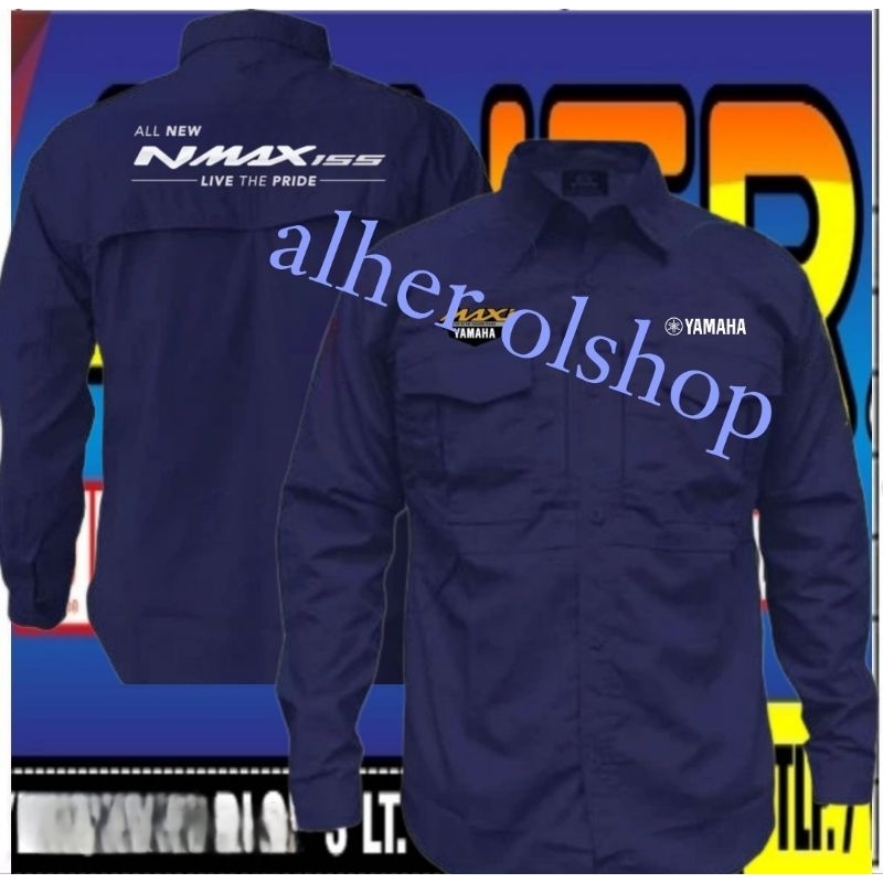 Jual kemeja tactical Yamaha nmax baju tactical Yamaha nmax kemeja ...