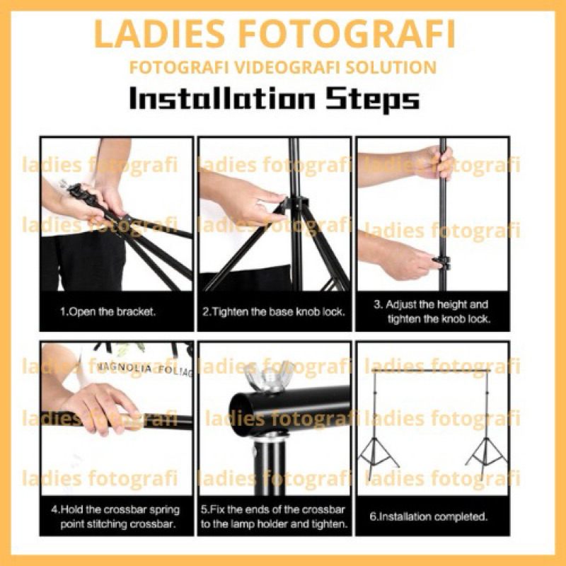 Jual Background Stand Foto Studio 190x300cm - Backdrop - Tiang ...