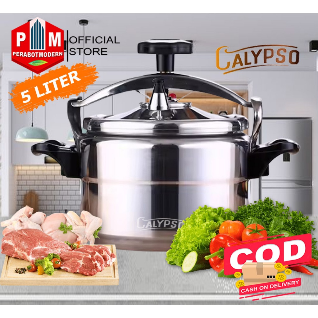 Jual Panci Presto Stainless Induksi Gas Calypso 5 Liter Pressure cooker / Panci Presto 5 Liter ...