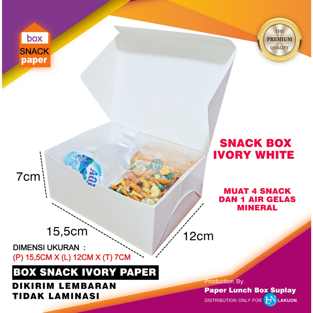 Jual BOX SERBAGUNA SNACK KEMASAN MAKANAN 15,5 X 12 X 7CM DAN 14 X 12 X ...