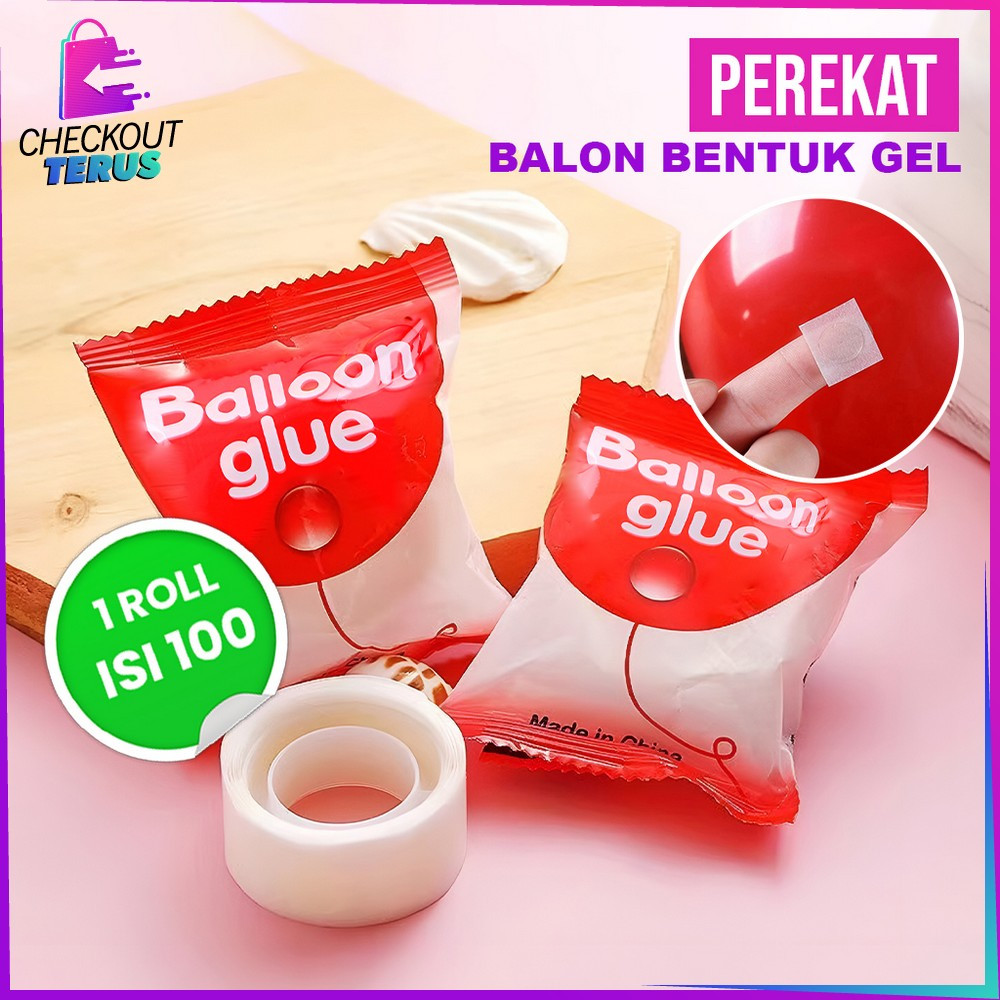 Jual CT C1000 Lem Balon 1 Roll Isi 100 Dot Perekat Balon Latex Bentuk ...