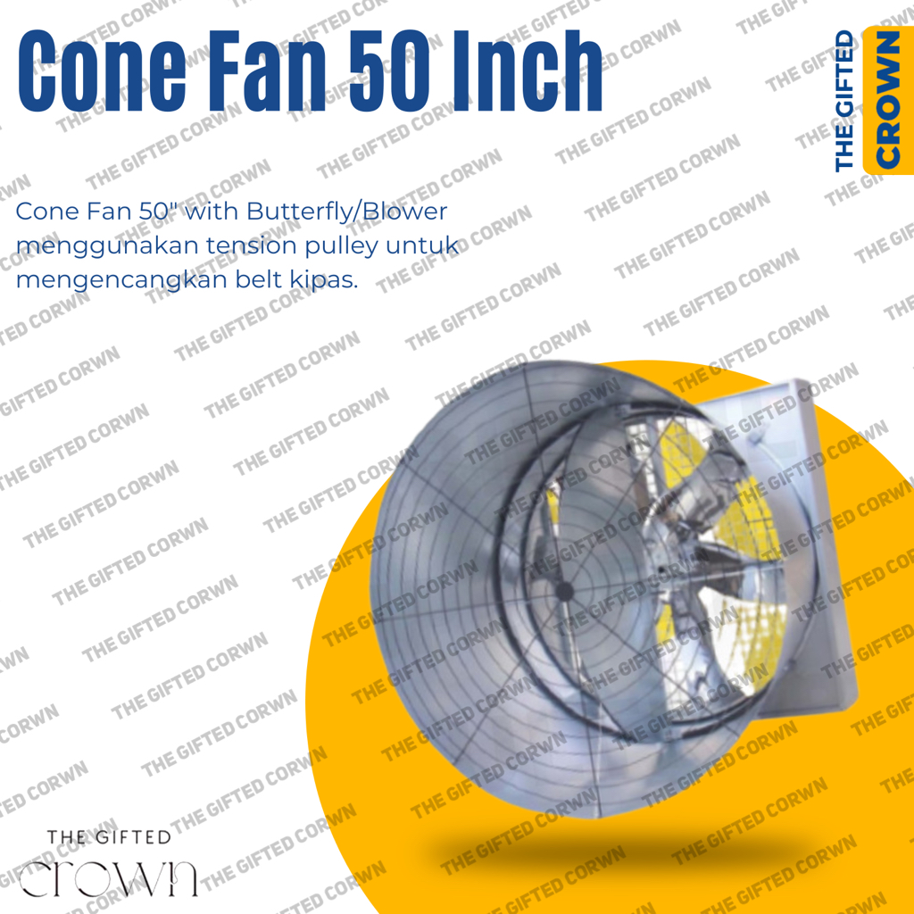 Jual CONE FAN 50 INCH 3 PHASE WITH BUTTERFLY/BLOWER KIPAS/EXHAUST KIPAS ...