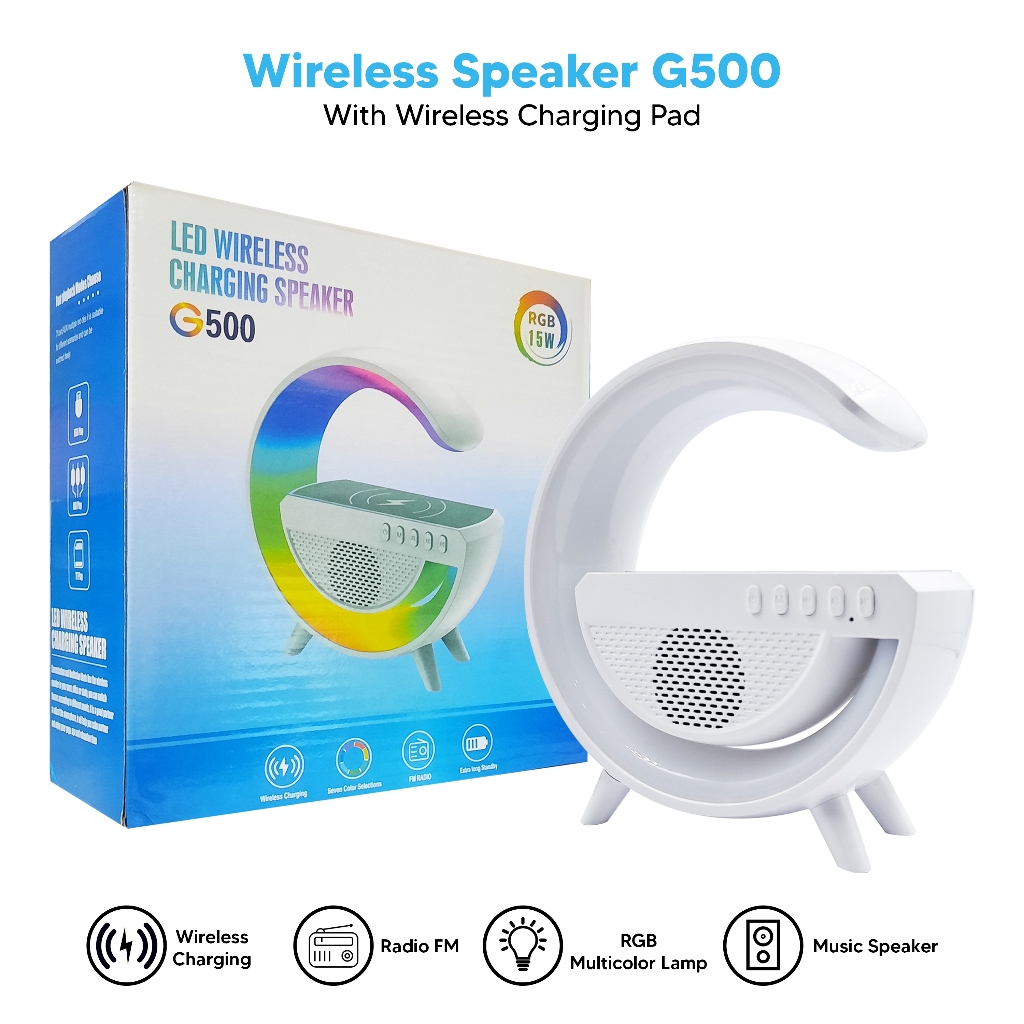 Jual speaker G500 mini speaker bluetooth G500 speaker wireless portable Speaker Hias meja LED ...