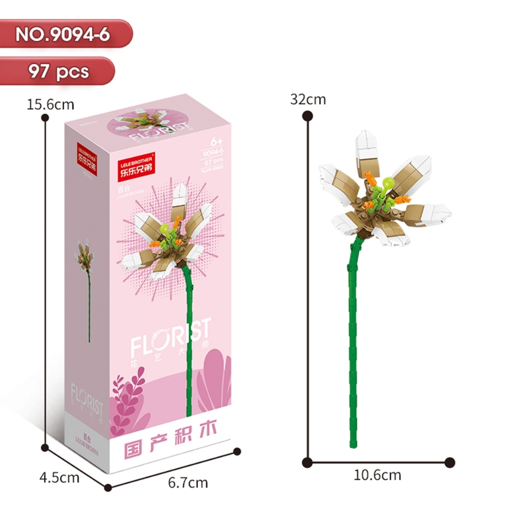 Jual LELE Mainan Block Bunga Buket Puzzle Bricks Susun Balok DIY Flower ...