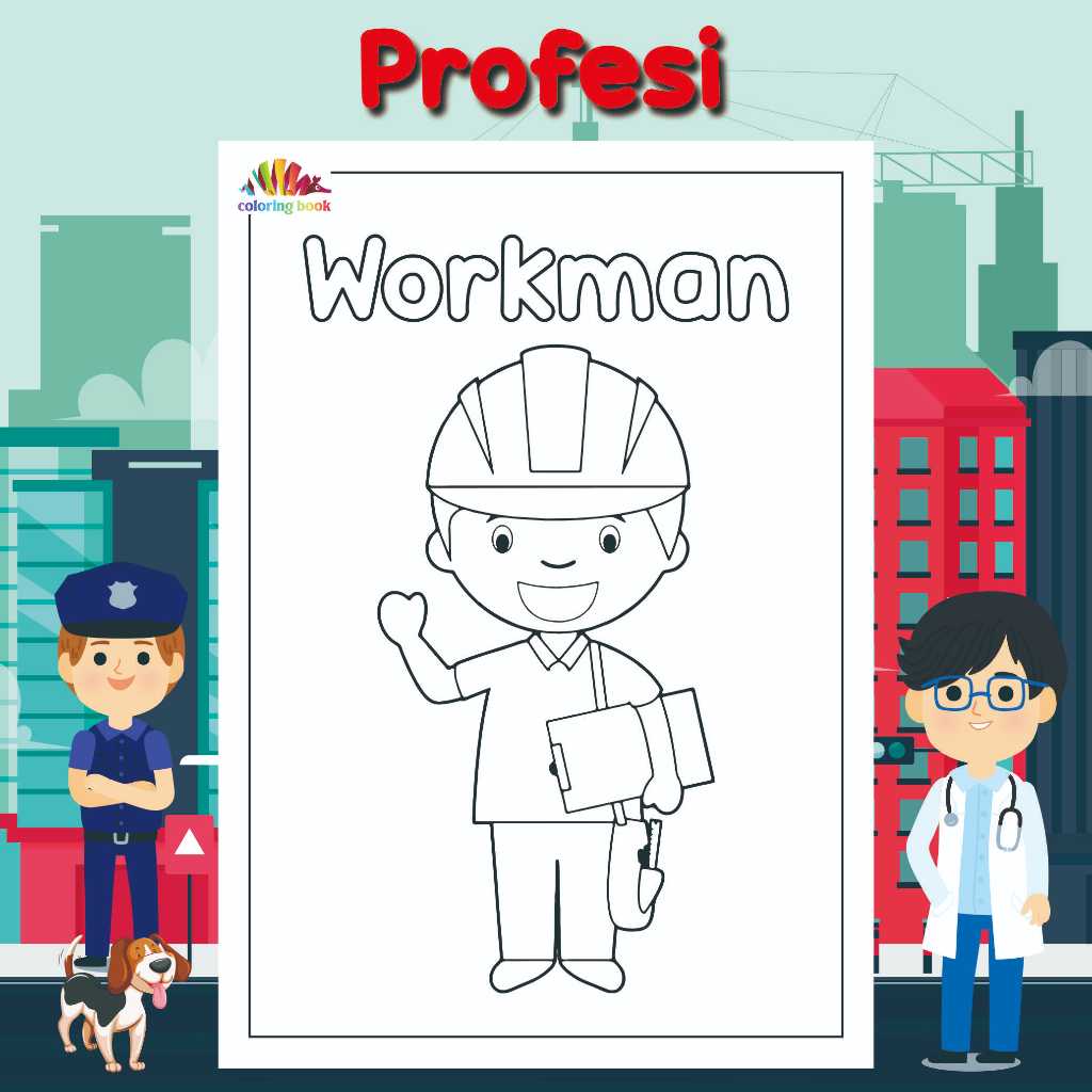 Jual KERTAS MEWARNAI / COLORING / KERTAS GAMBAR / PROFESI / KERTAS ...
