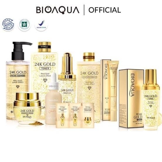 Jual BIOAQUA 24K GOLD Series Cleanser / Serum / Essence Cream / Toner ...