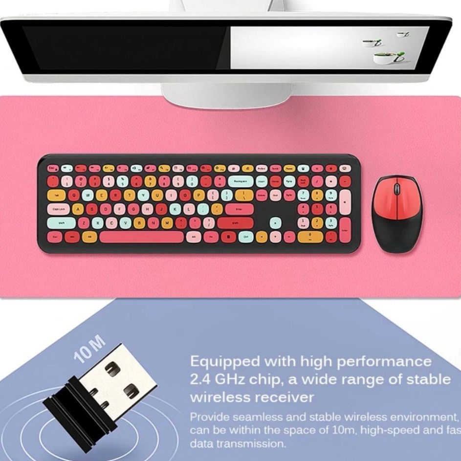 Jual Stock Banyak Keyboard Wireless With Mouse Bundle Set Mixed Sweet ...