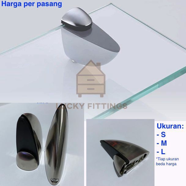 Jual Siap Kirim Ambalan Wastafel Penjepit Jepit Kaca Kayu Sirip Hiu ...