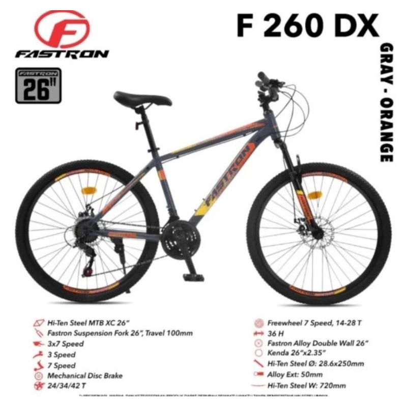 Jual Sepeda Gunung MTB 24 Inch FASTRON F 260 New 21 speed | Shopee ...