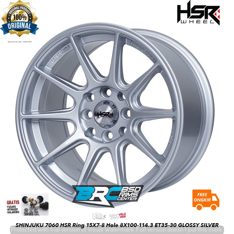Jual VELG RACING MODEL CELONG HSR SHINJUKU RING 15 LEBAR DEPAN 7 LEBAR BELAKANG 8 HOLE 4 X 100 ...