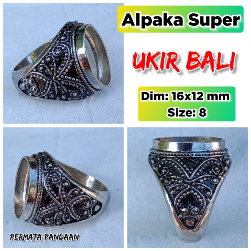 Jual emban batu akik dan permata alpaka super alpaka bakar.41 | Shopee ...