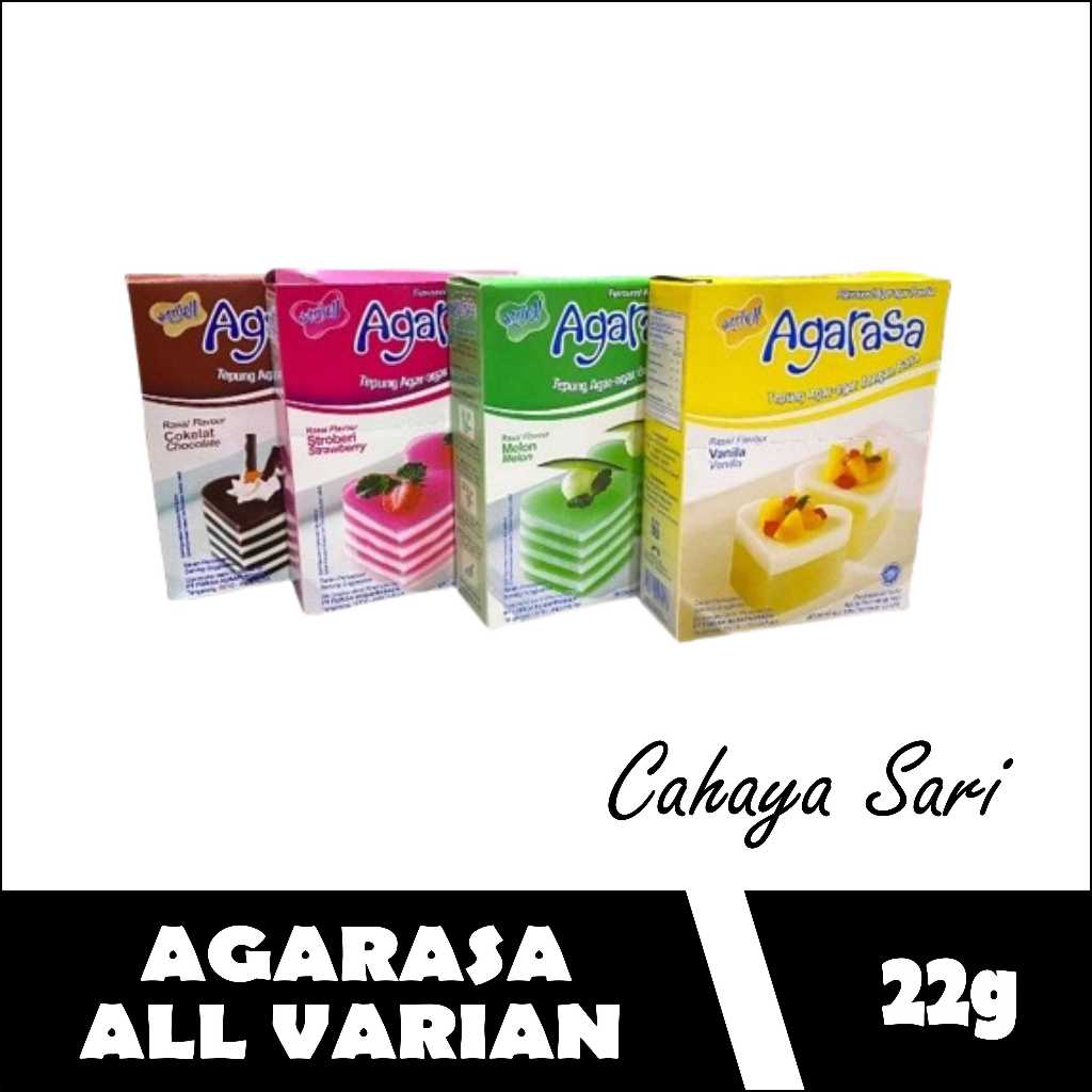 Jual Nutrijel Agarasa Bubuk Rasa Vanilla Stroberi Melon Coklat (10g ...
