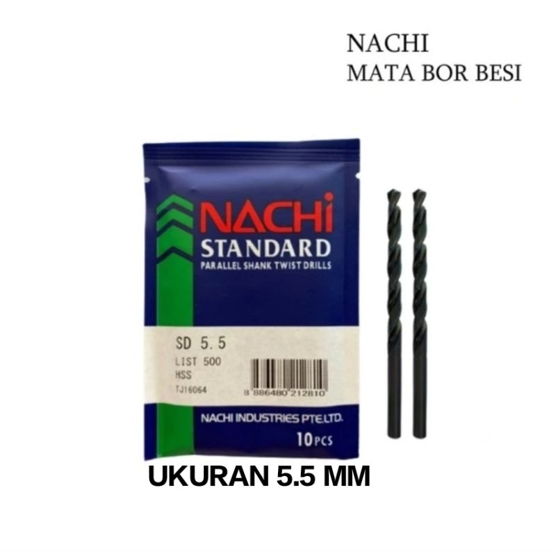 Jual MATA BOR BESI 5.5MM NACHI MATABOR HSS 5.5 MM | Shopee Indonesia