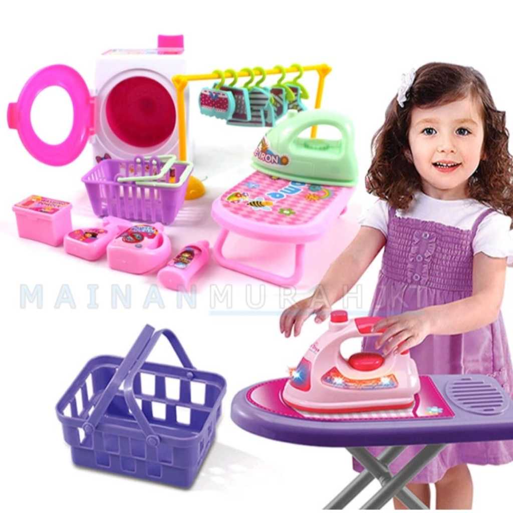 Jual COD MAINAN LAUNDRY SET SETRIKA BAJU / MAINANMESIN CUCI BAJU ...