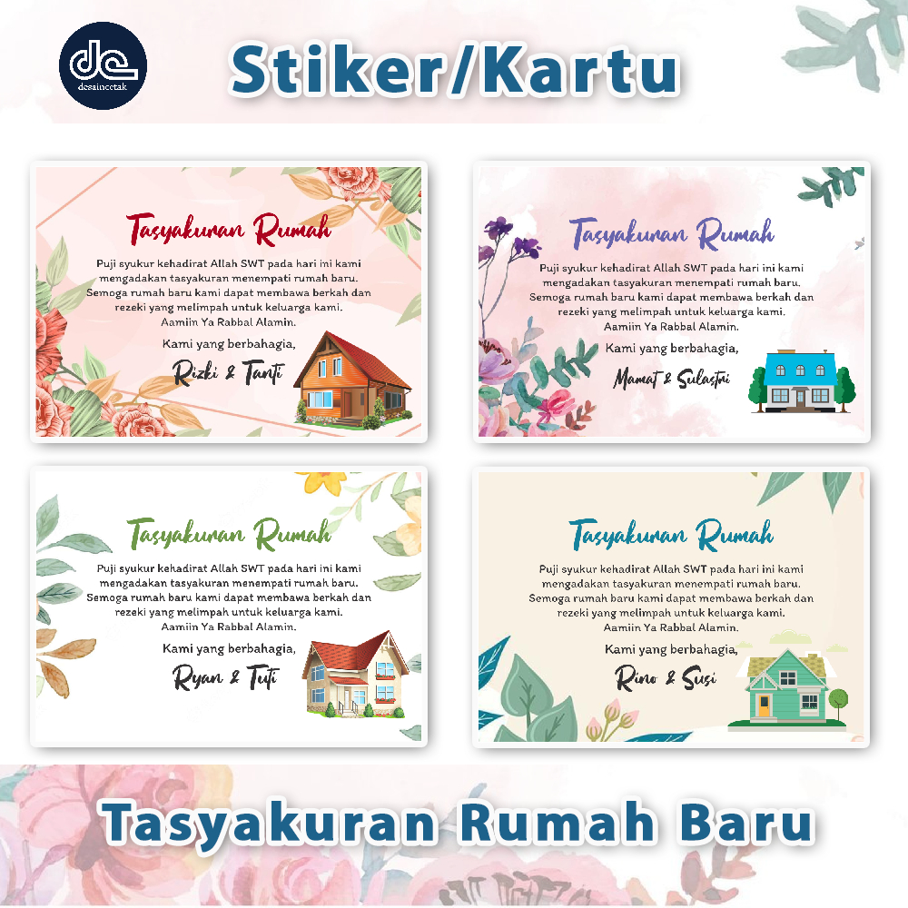 Jual Stiker tasyakuran rumah / syukuran tempat tinggal baru | Shopee ...