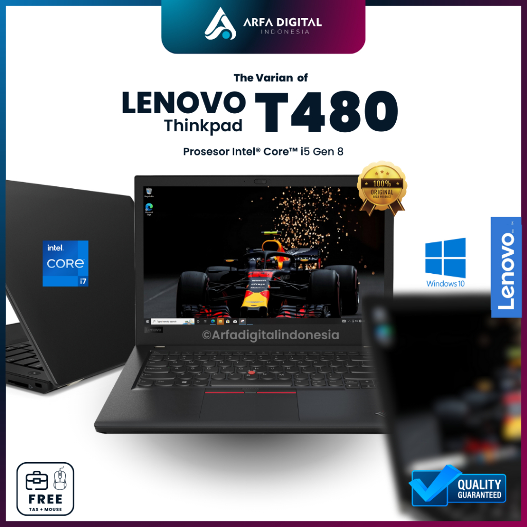 Jual Laptop Lenovo ThinkPad T480 Core i5 Gen 8 RAM 8GB SSD 512 GB 14 ...