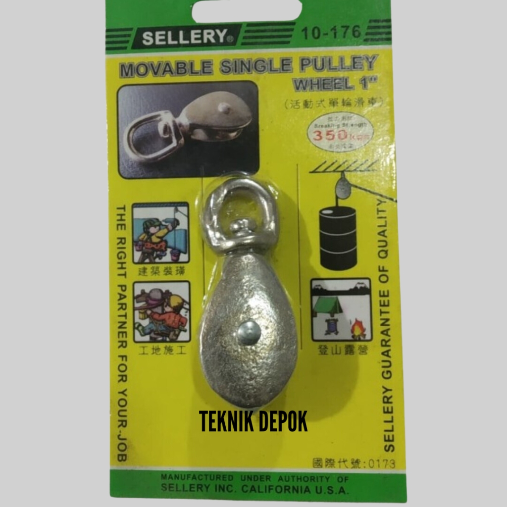 Jual Movable Single Pulley Wheel 1 Inch Katrol Mini Kecil Beban Maximal ...
