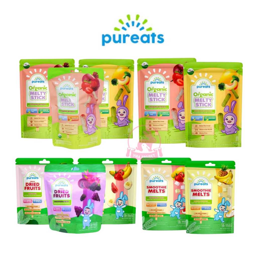 Jual PUREATS DRIED FRUIT/ SMOOTIE MELTS/ ORGANIC PUFFS / MELTY STICK ...