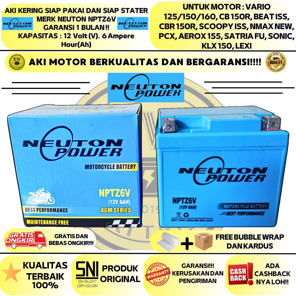 Jual AKI MOTOR NMAX NEW, AEROX NEW 155, PCX 150, ADV 150, LEXI GTZ6V ...