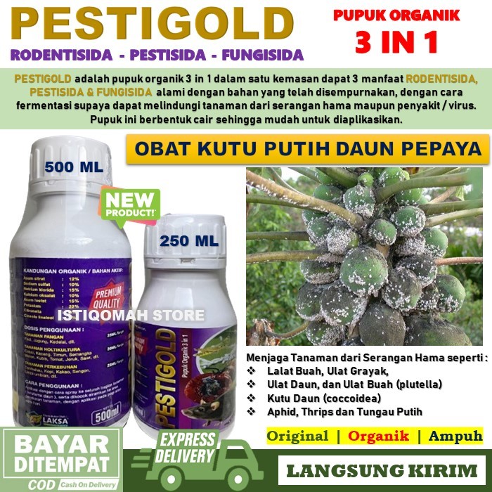 Jual PESTIGOLD Pestisida Alami Obat Semprot Hama Kutu Putih Pada Daun ...