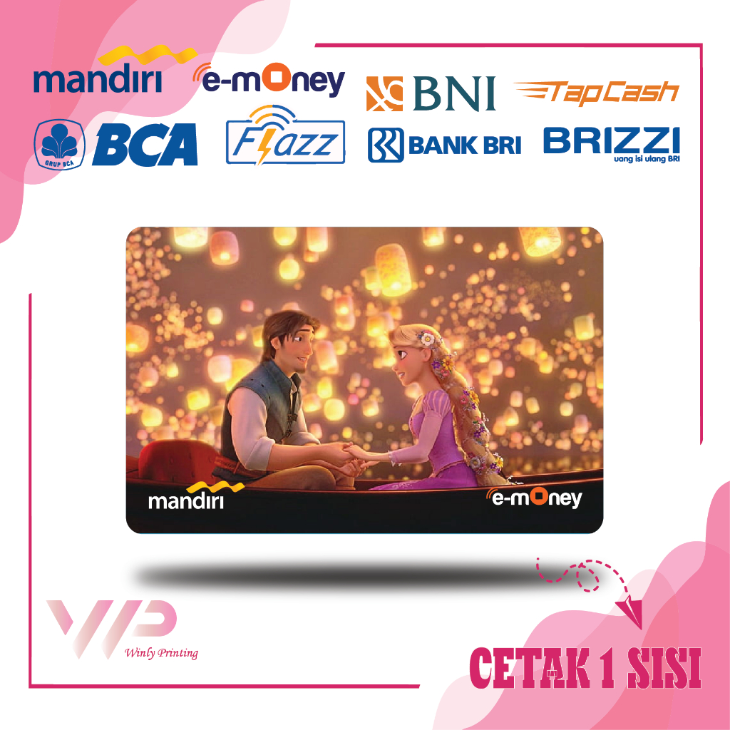 Jual KARTU EMONEY KARTUN ANIME DISNEY TANGLED LAMPION RAPUNZEL & FLYNN ...