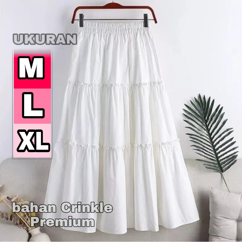 Jual Bawahan wanita Rok Terbaru 2025 Monalica Rok Skirt bahan CRINKLE ...
