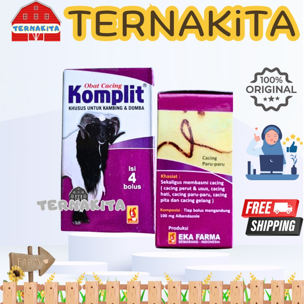 Jual OBAT CACING KAMBING DOMBA KOMPLIT EKA FARMA 4 BOLUS Cacing Hati ...