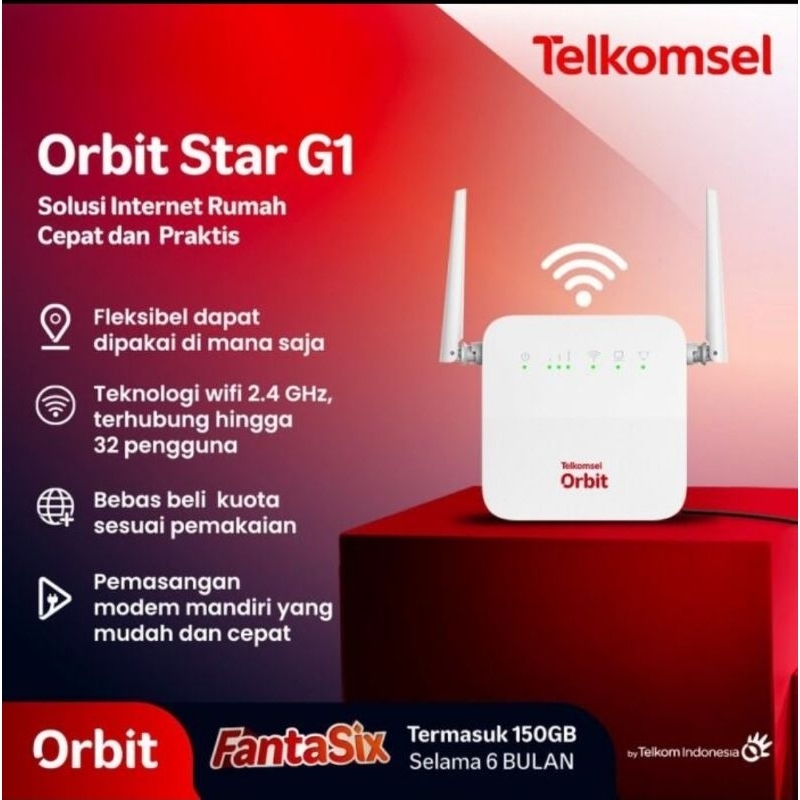 Jual Telkomsel Orbit Star A1 / G1 Modem bonus 150gb 4G WiFi High Speed ...