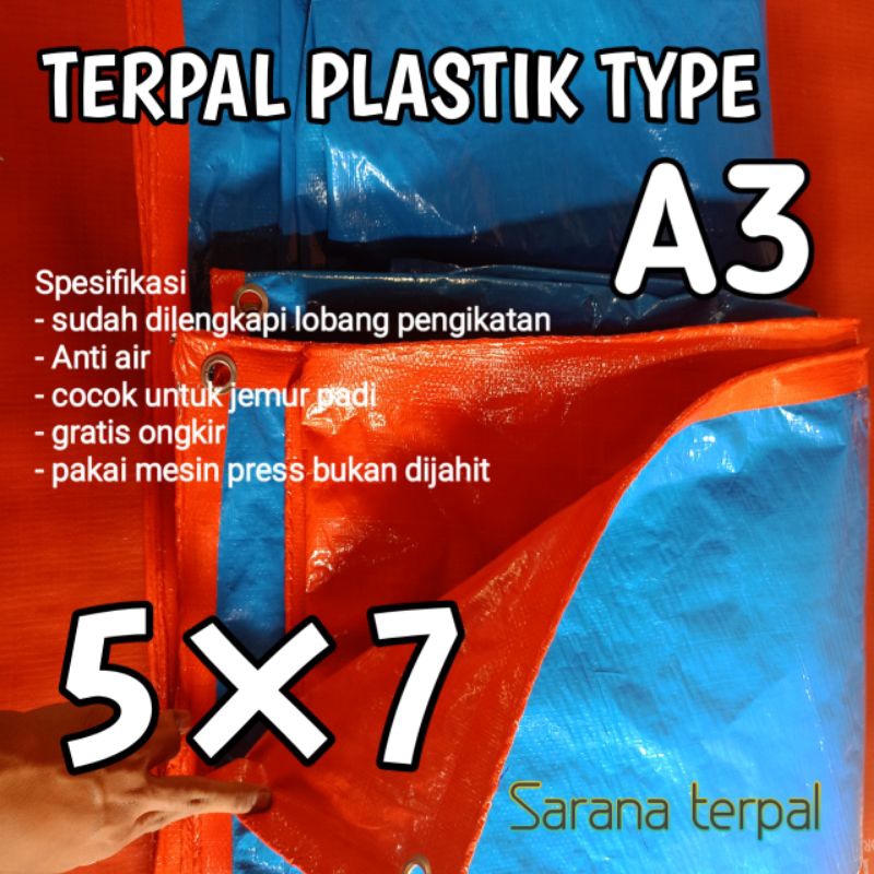 Jual terpal plastik type A3 ukuran 5×7 cap trek | Shopee Indonesia