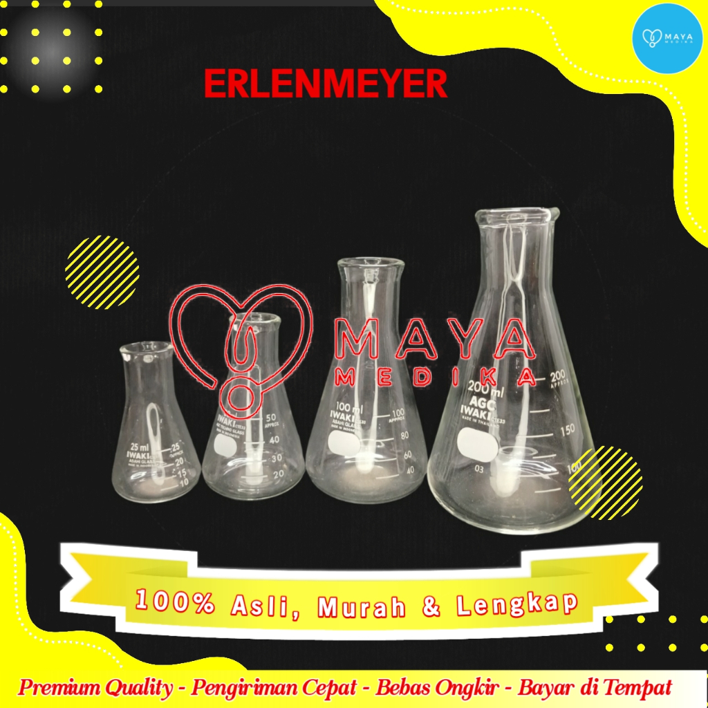Jual Erlenmeyer 100 cc / Iwaki | Shopee Indonesia
