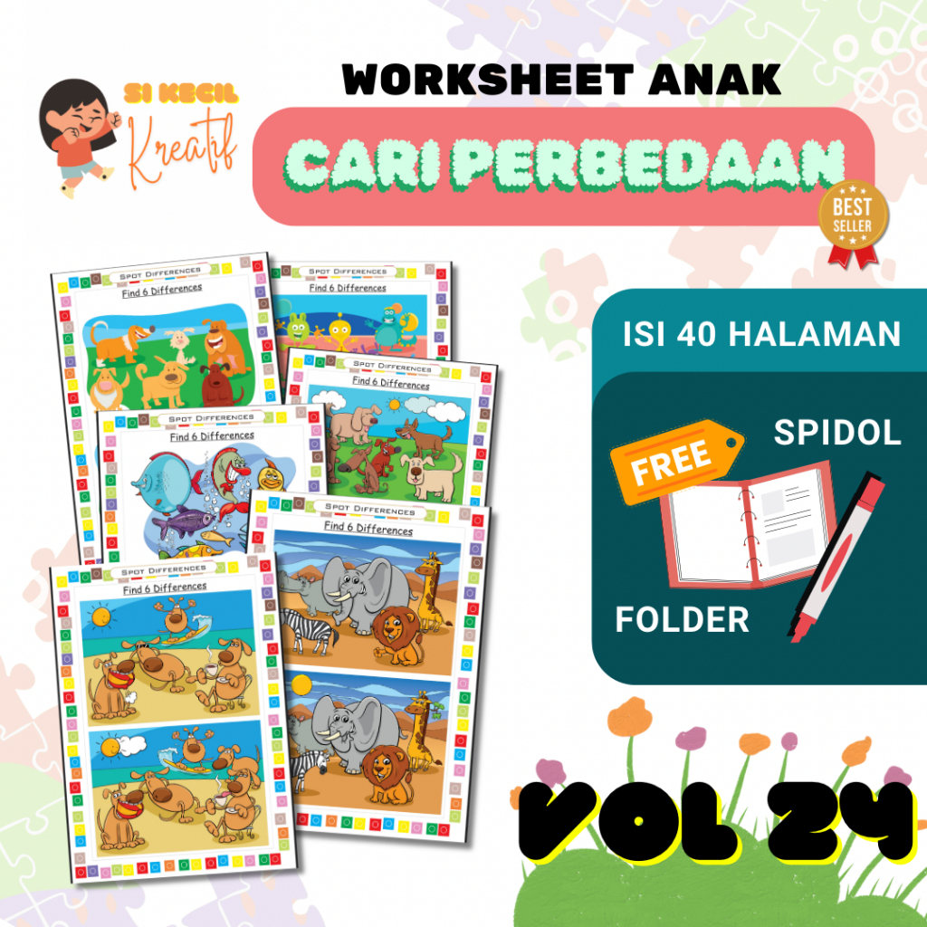 Jual Volume 24 - Cari Perbedaan - WORKSHEET BUKU BELAJAR AKTIFITAS DAN ...