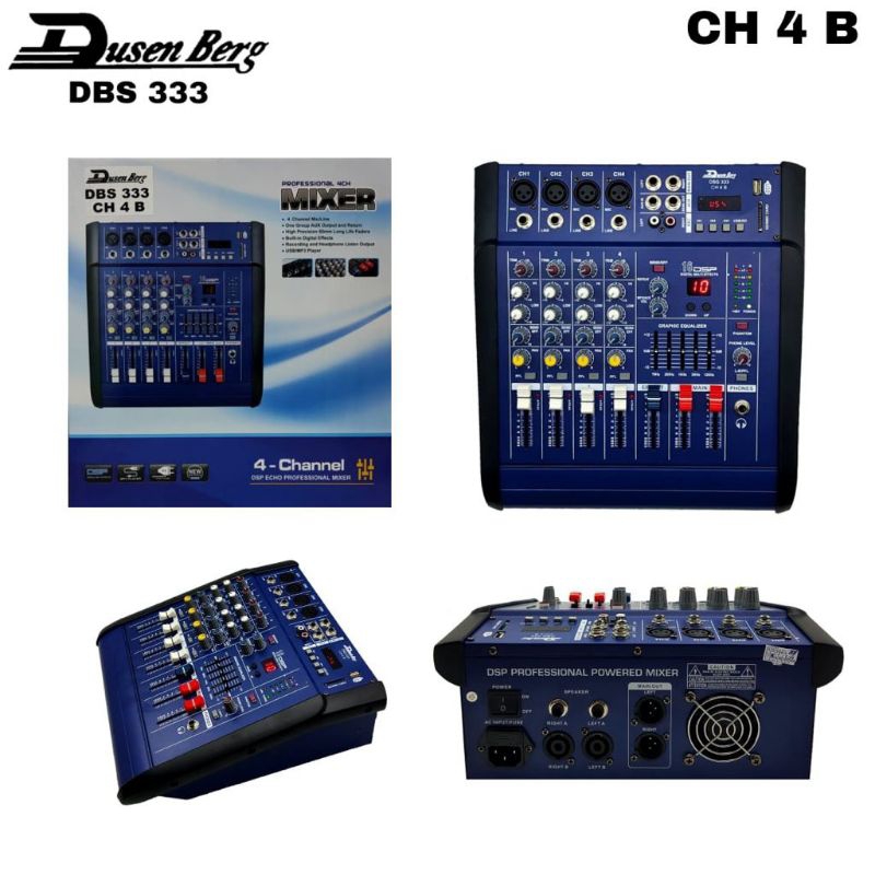 Jual Power mixer 4 chanel Dusen Berg DBS 333 original | Shopee Indonesia