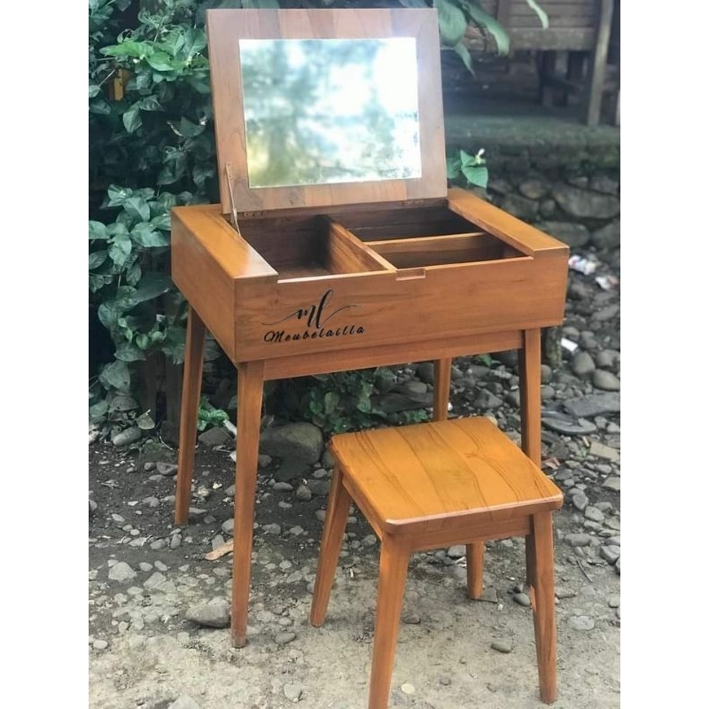 Jual meja rias kayu jati minimalis estetic | Shopee Indonesia