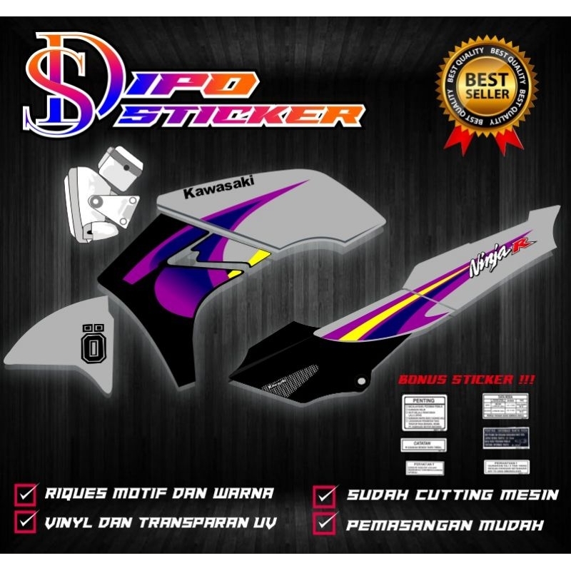 Jual sticker striping ninja r custom kis transparan UV (bisa riquest ...