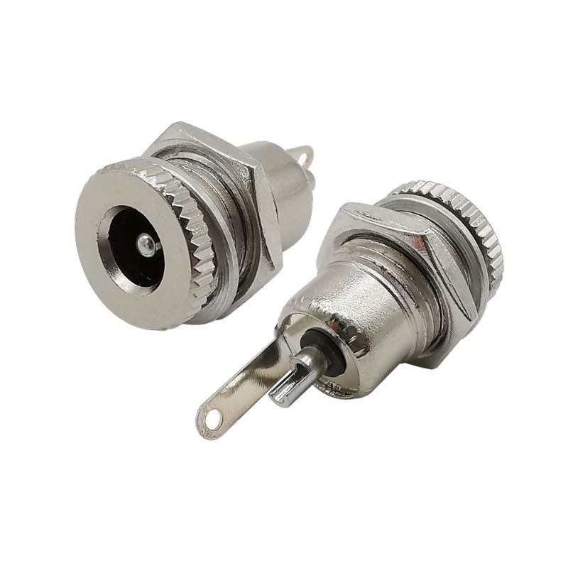 Jual SOCKET DC METAL CHROME FEMALE METAL SOKET DC JACK ADAPTOR 2.1MM X ...