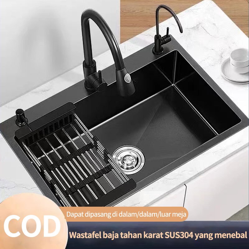 Jual SUS 304 Paket Komplit Kitchen Sink 6045/8245 Wastafel Dapur ...
