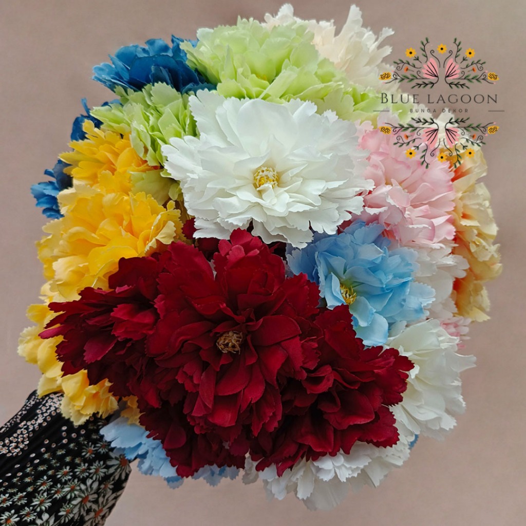 Jual Jumbo Carnation Bunga Dianthus Premium Artificial Flower Palsu ...