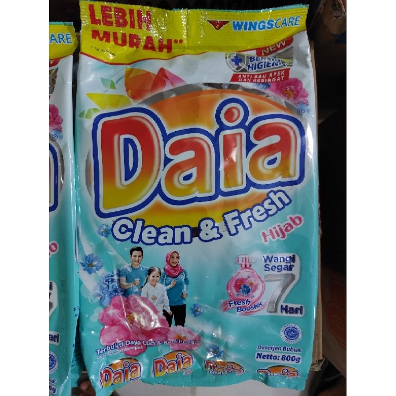 Jual KZ - daia detergent bubuk clean & fresh hijab 800g | Shopee Indonesia