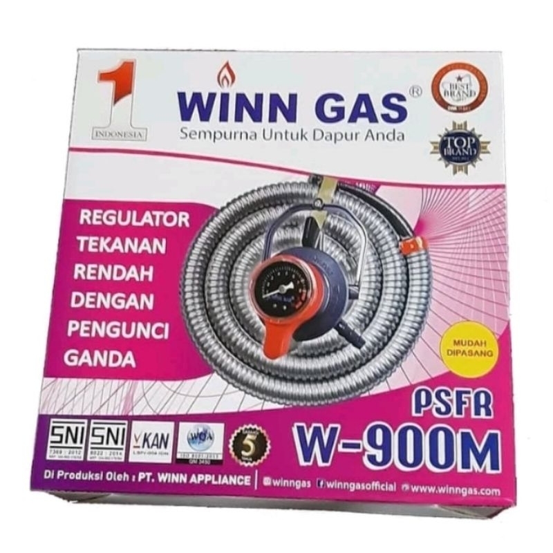 Jual Regulator Winn Gas W900M / W 900M Komplit Selang SNI | Shopee ...